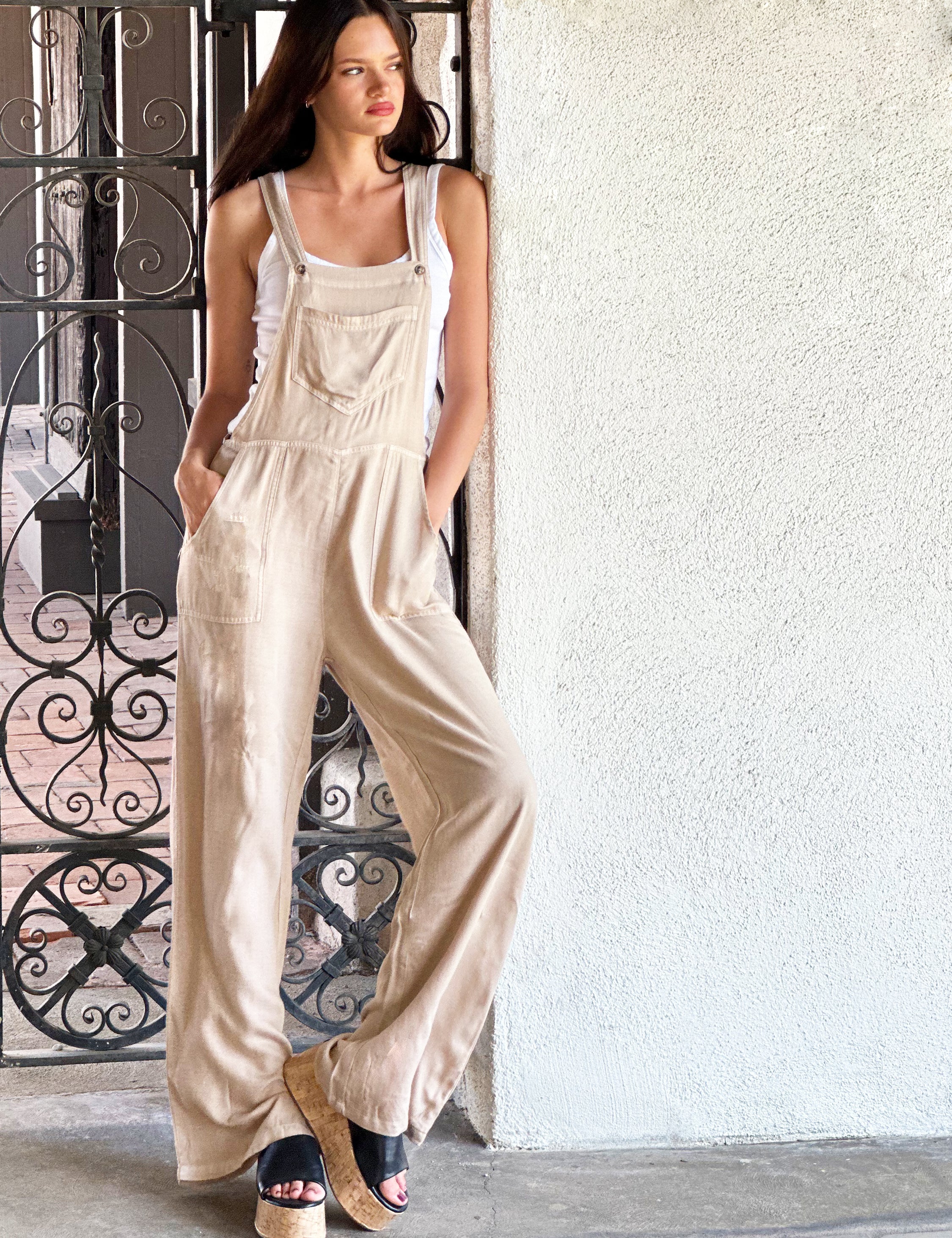 Flow Wide-Leg Overalls – washlabshop