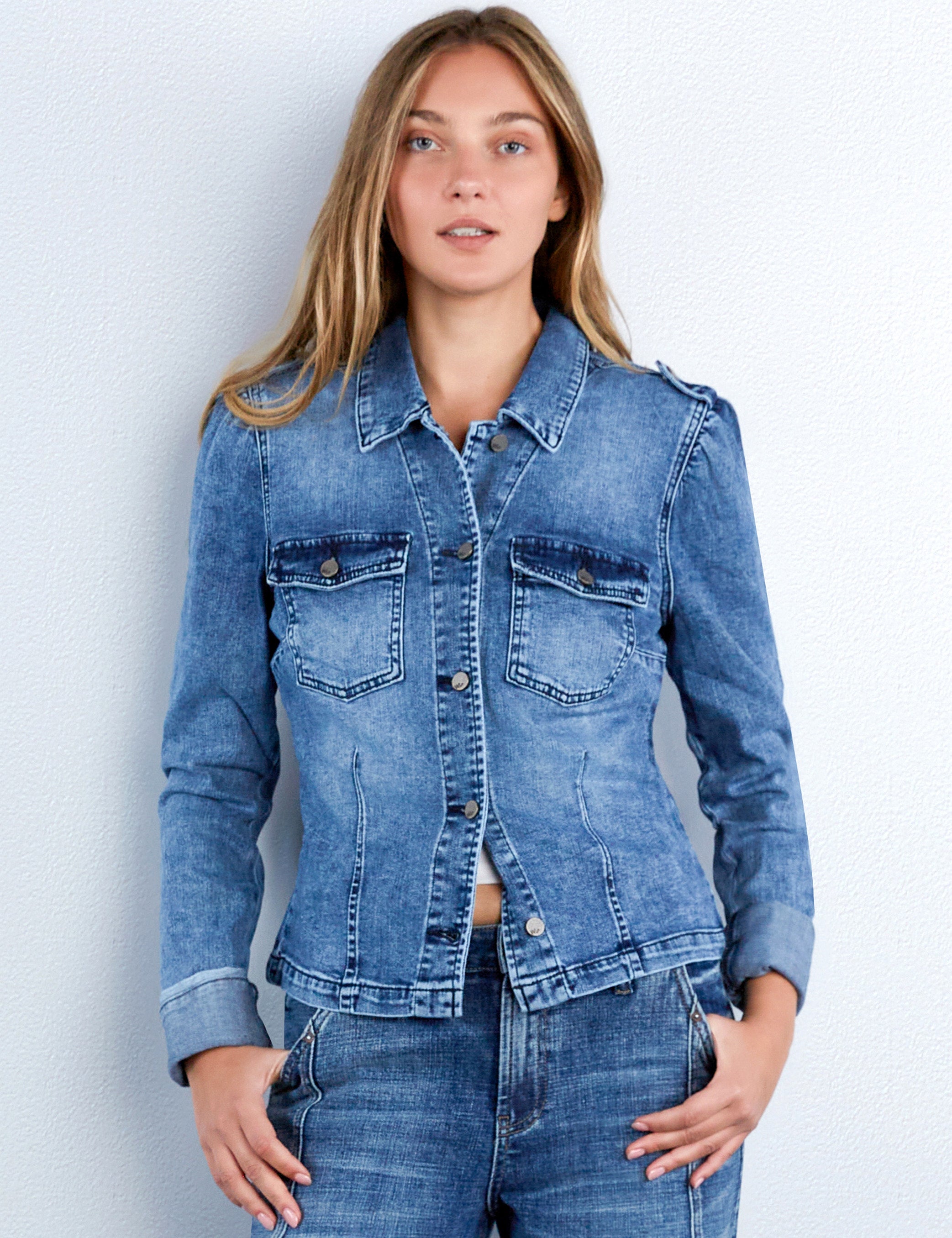 Cuffed Denim Jacket – washlabshop